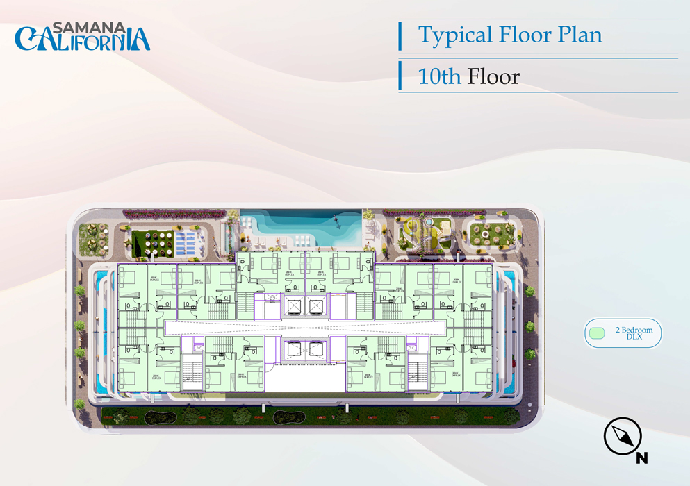 California apartments by Samana at Al Furjan - Floor Plan