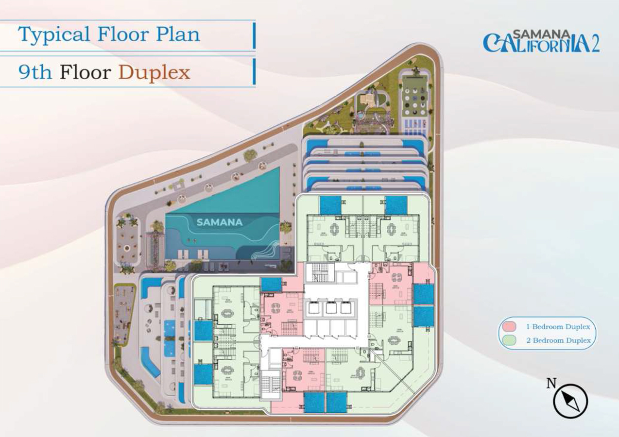 Samana California 2 Apartments Duplexes with Pool - Floor Plan