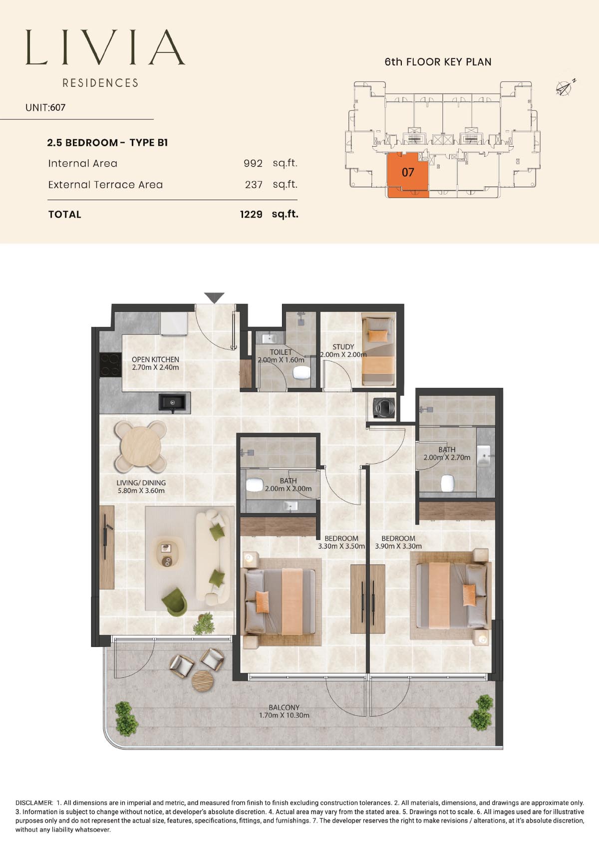 Livia Residences Apartments at Dubai South - Floor Plan