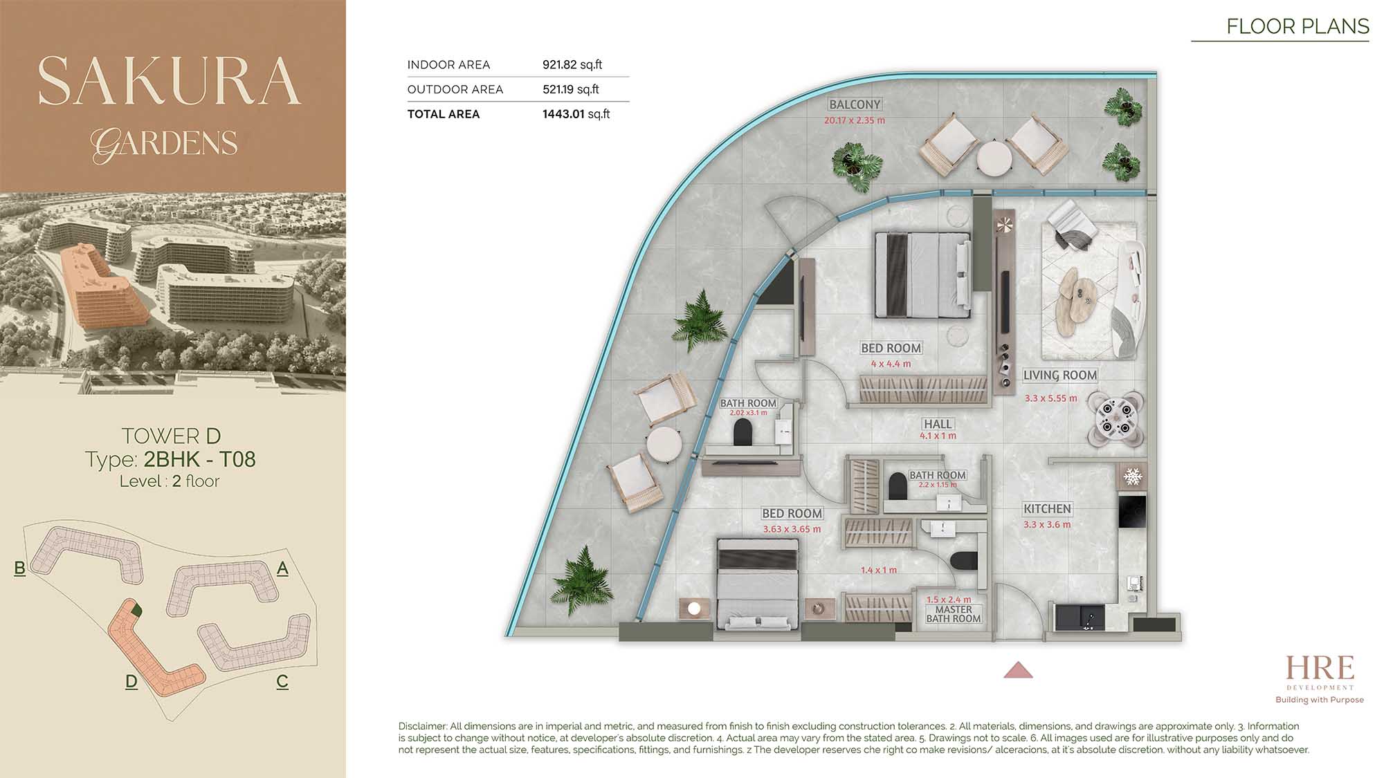 Sakura Gardens Apartments, Dubai - Floor Plan