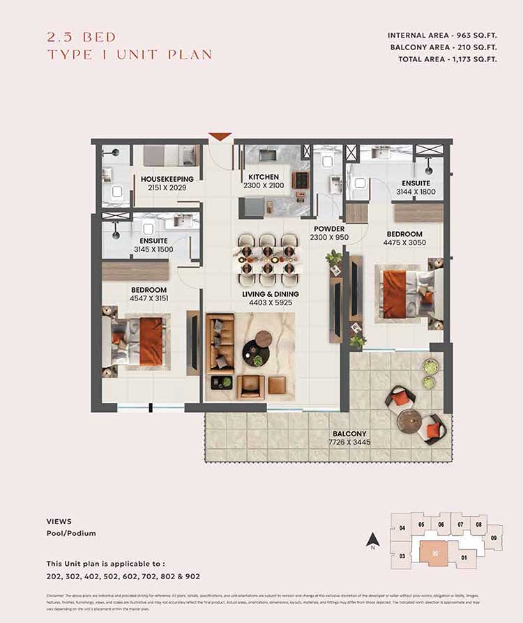Sunvale Residences Al Furjan, Dubai - Floor Plan