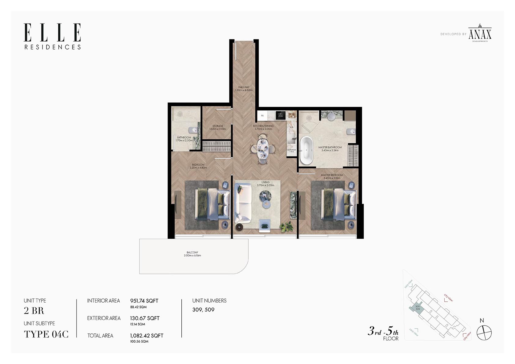 Elle Residences Floor Plan | Dubai Island