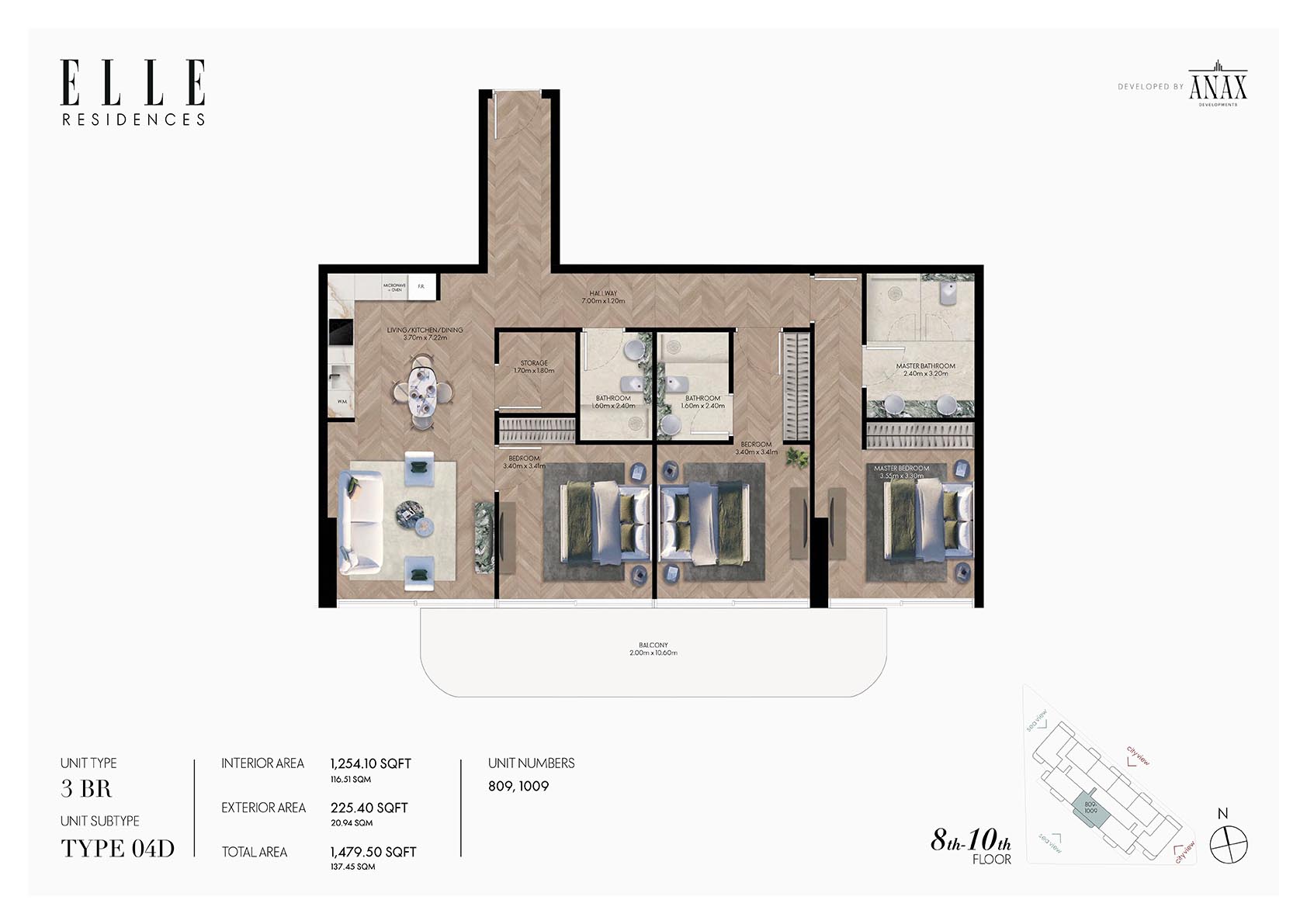 Elle Residences Floor Plan | Dubai Island