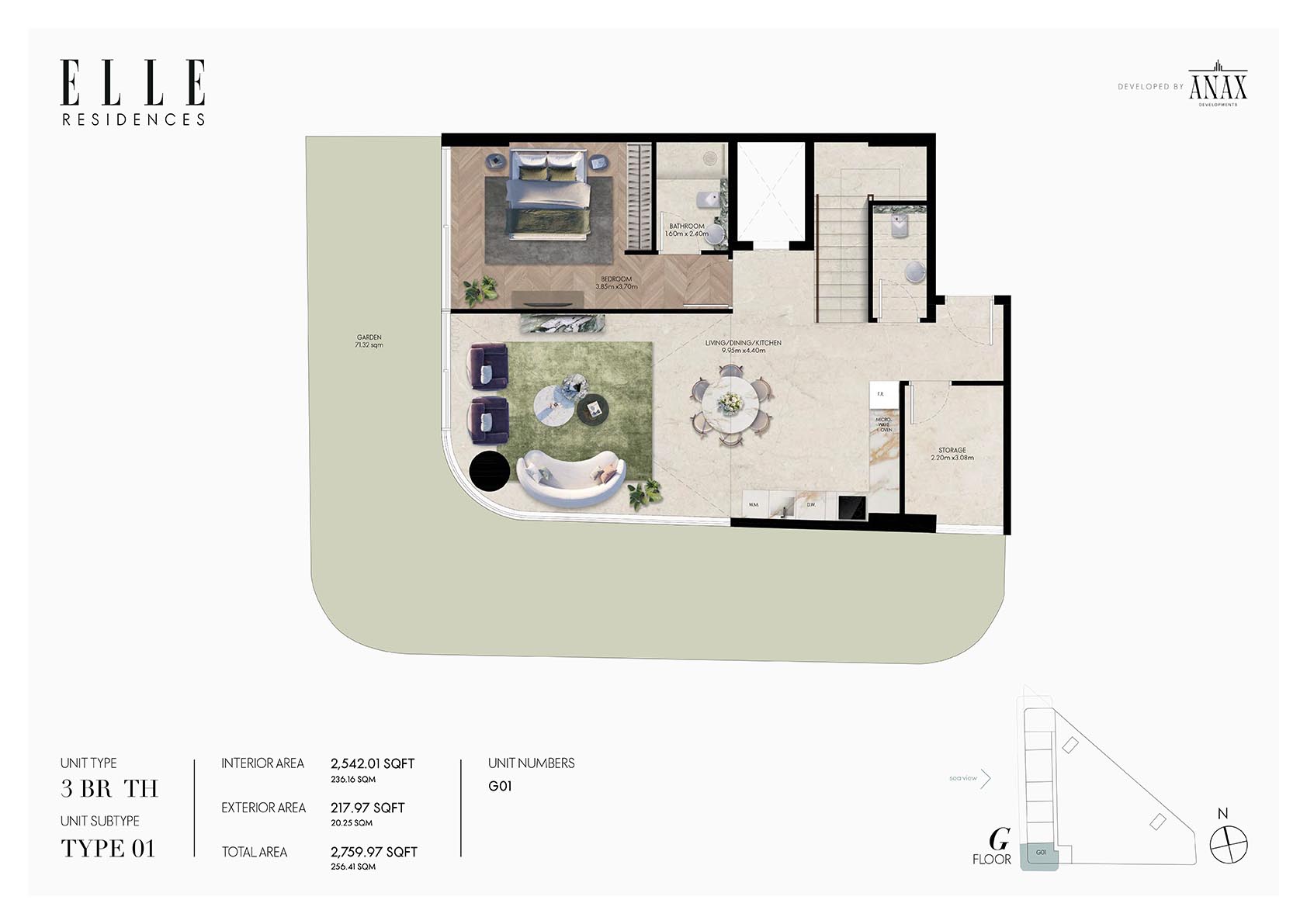 Elle Residences Floor Plan | Dubai Island