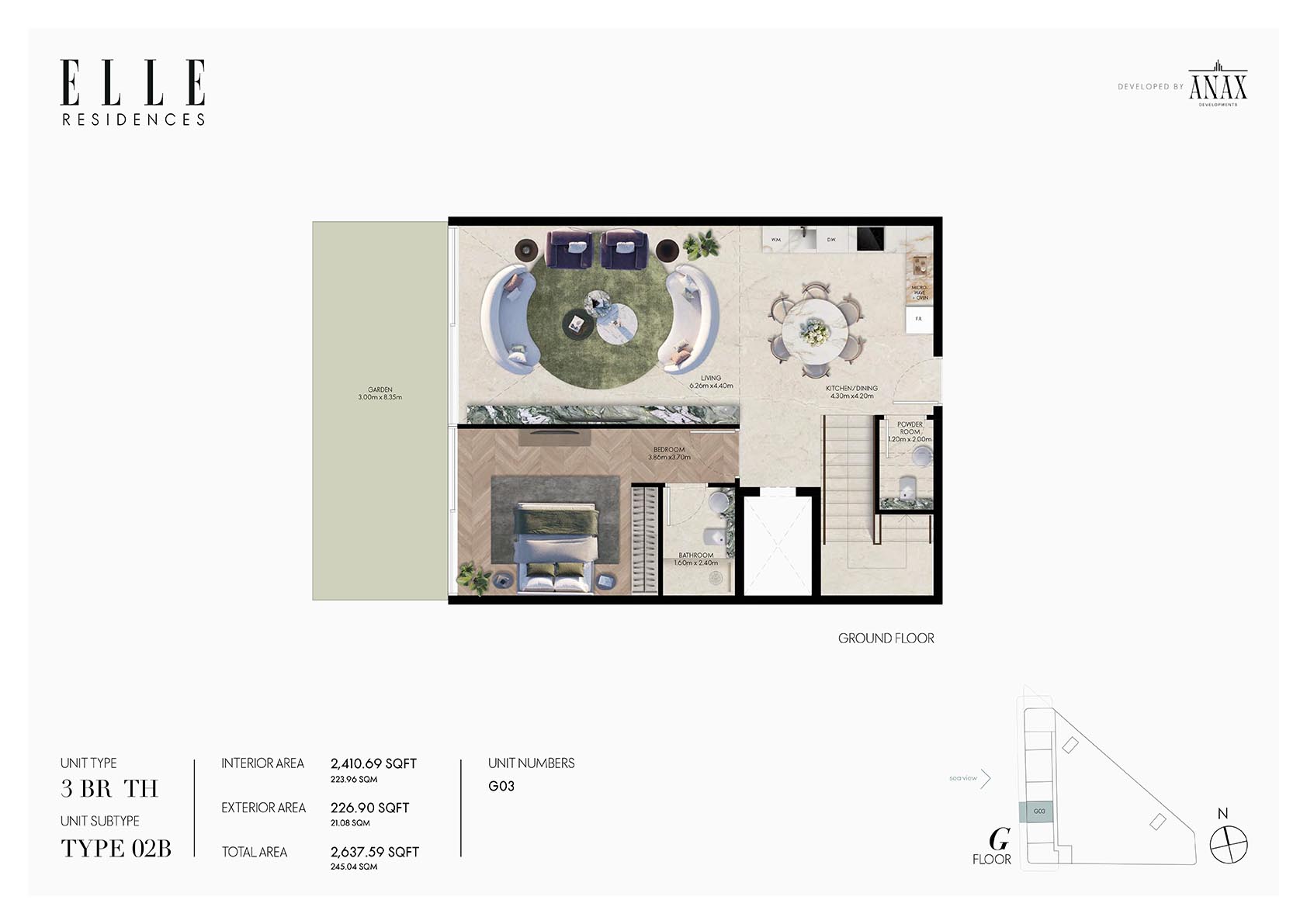 Elle Residences Floor Plan | Dubai Island