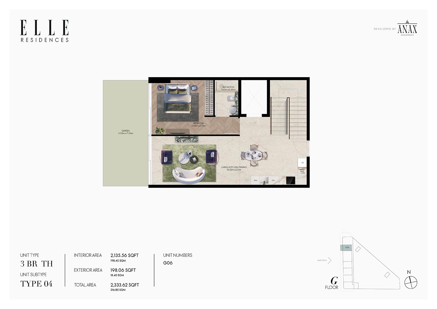 Elle Residences Floor Plan | Dubai Island