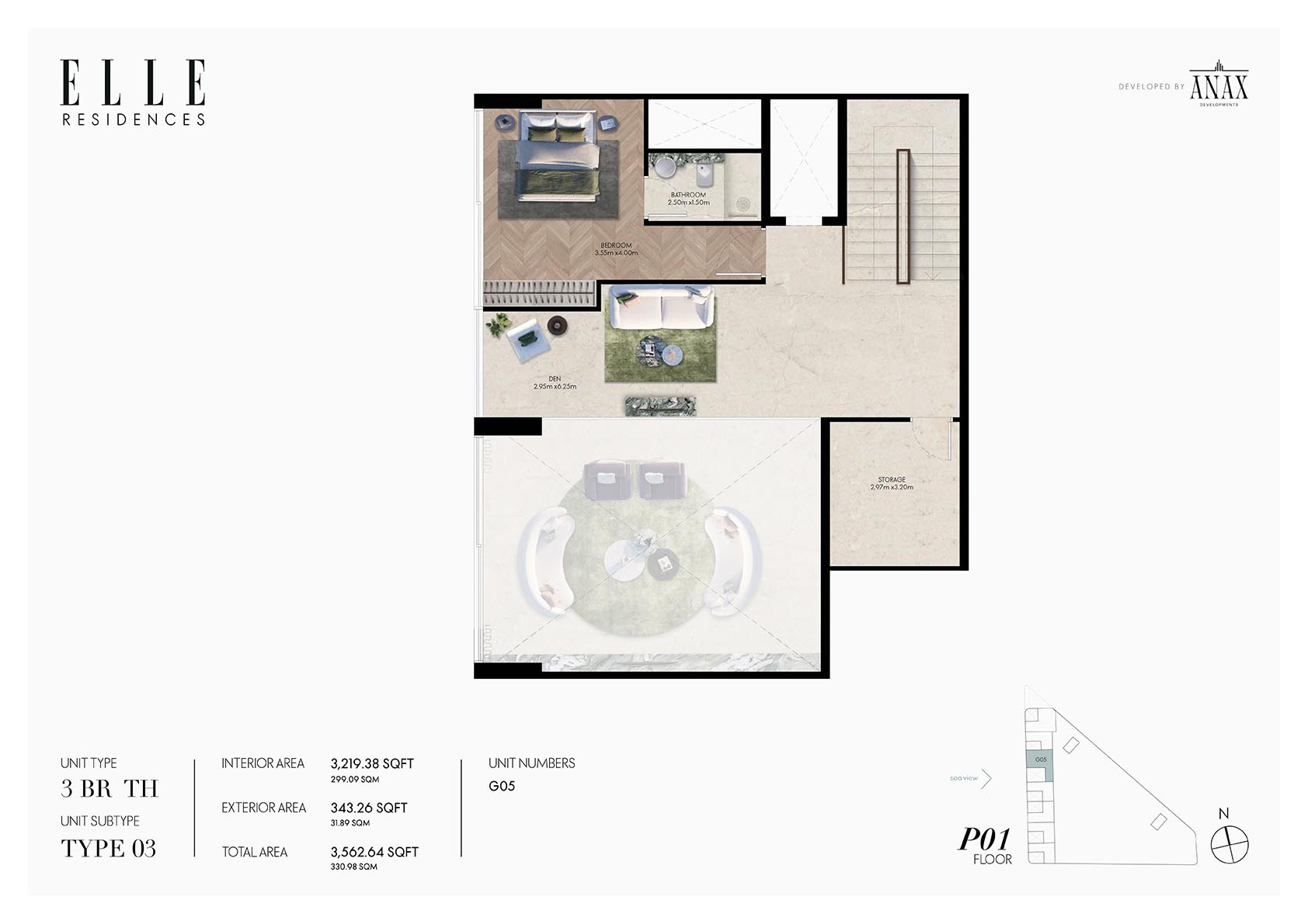 Elle Residences Floor Plan | Dubai Island