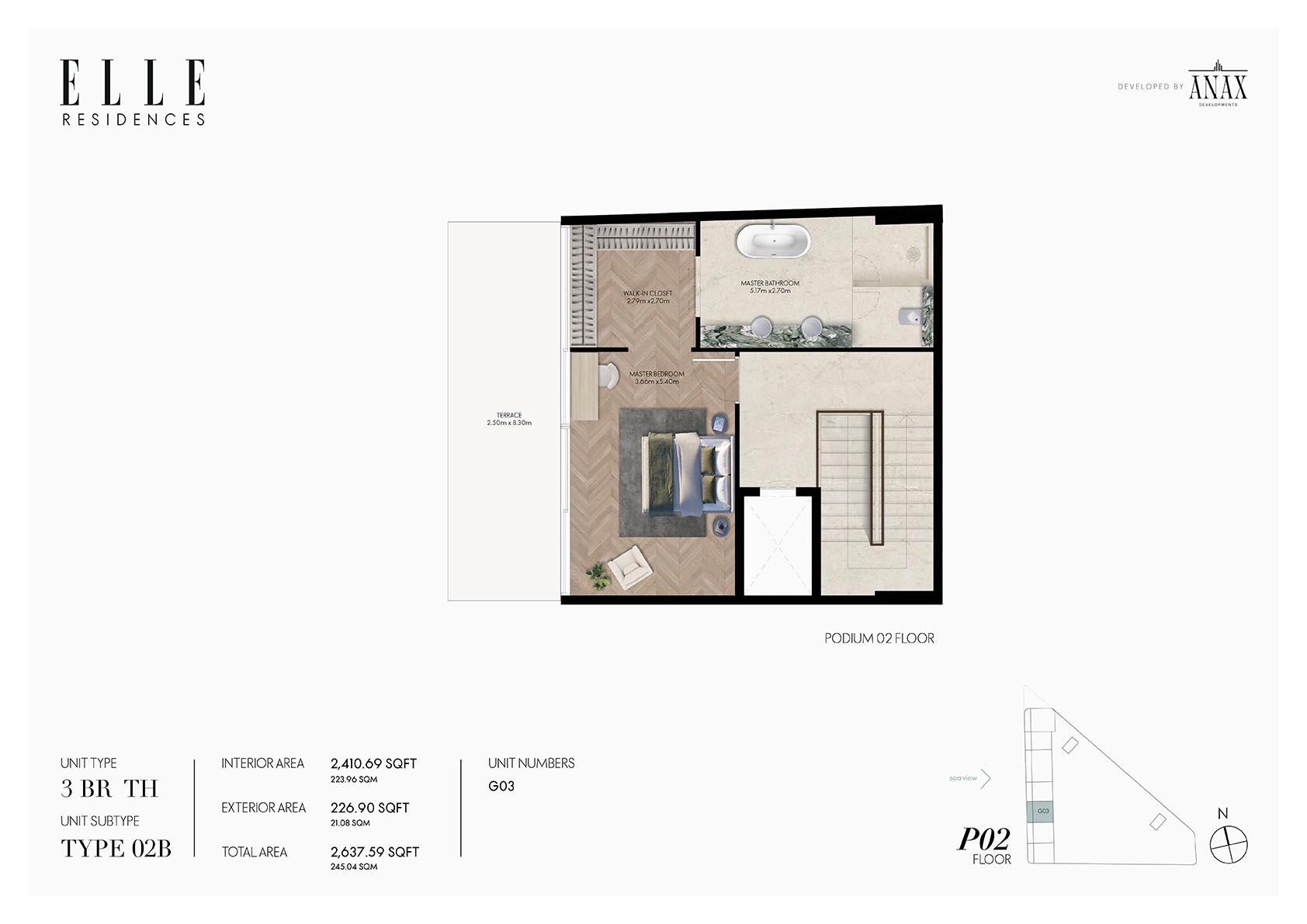 Elle Residences Floor Plan | Dubai Island