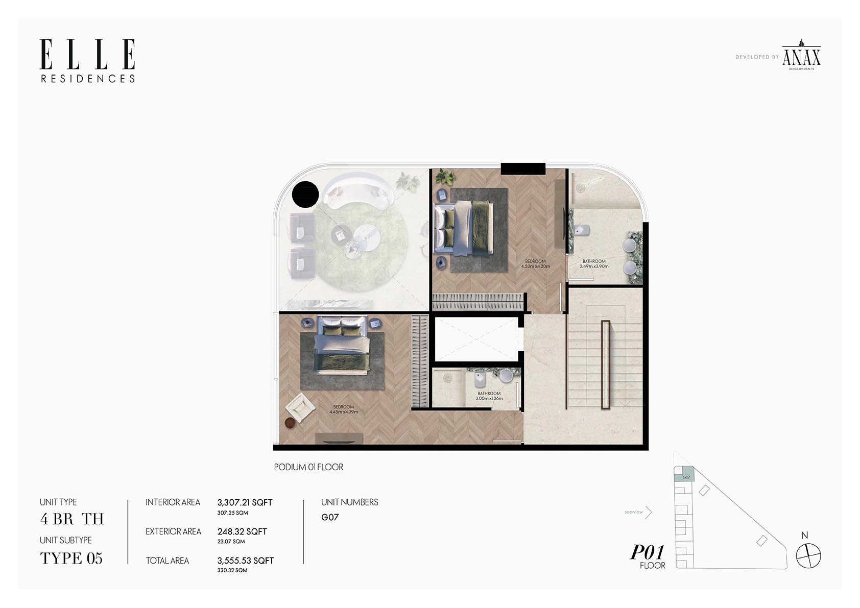 Elle Residences Floor Plan | Dubai Island