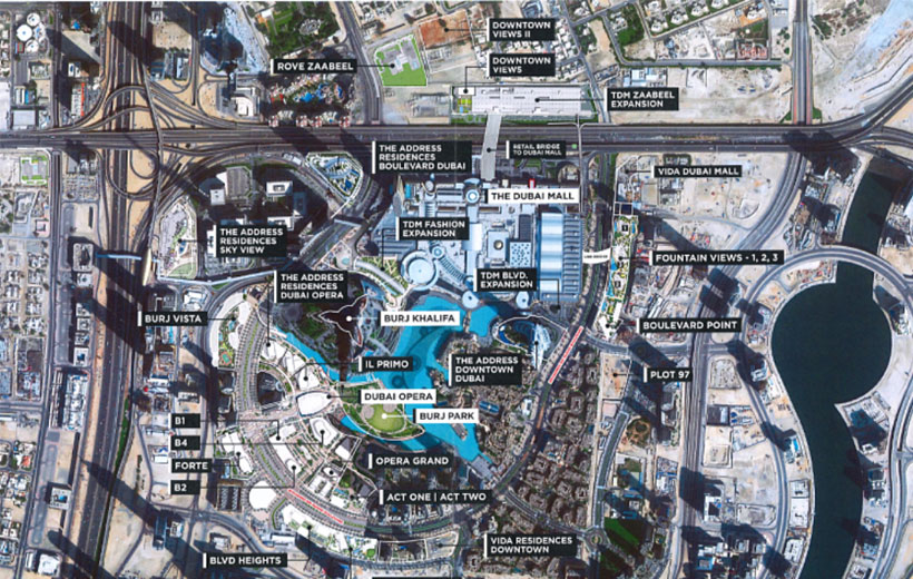 Emaar Downtown Views Apartments Dubai - Master Plan